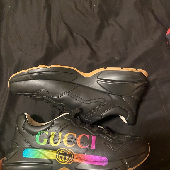 Gucci | Shoes | Gucci Leather Rainbow Rhyton | Poshmark